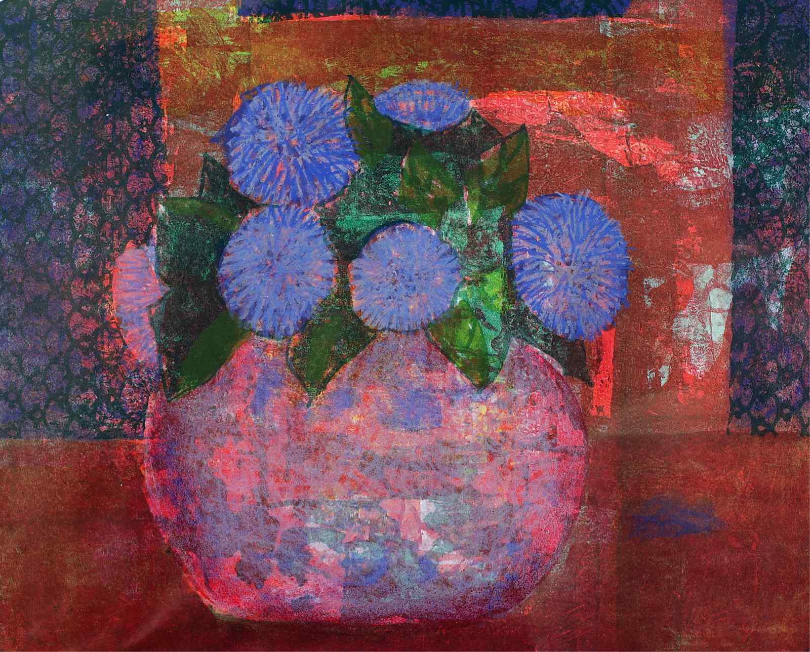 John Harold Thomas Snow: BLUE FLOWERS - Hodgins Art Auctions Ltd.