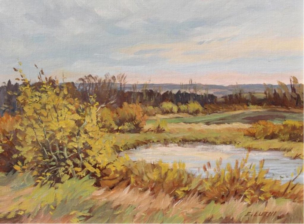 Ernest Luthi: MID OCTOBER IN THE TOUCHWOOD HILLS - Hodgins Art Auctions ...