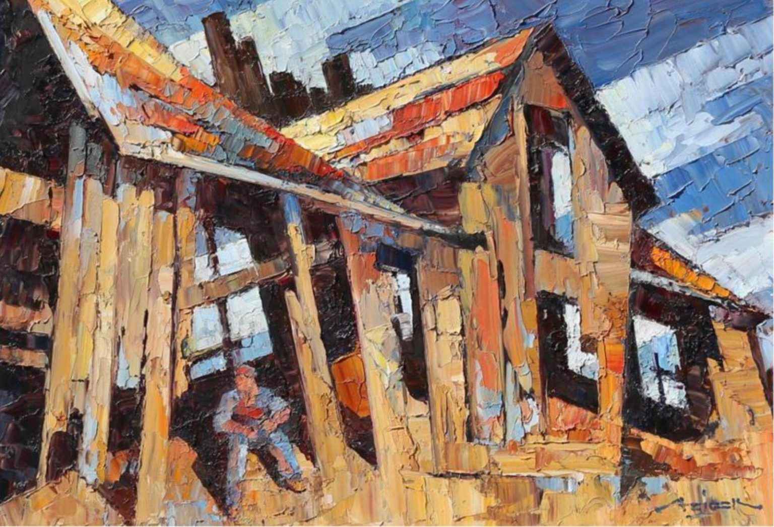 Frederic Steiger: OLD BARN, NEWFOUNDLAND - Hodgins Art Auctions Ltd.