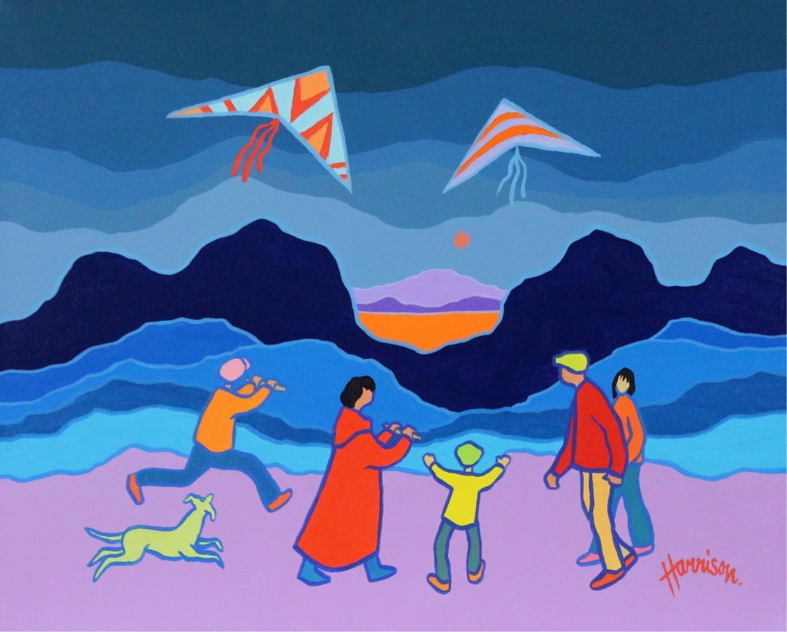 Ted Harrison: DANCING KITES - Hodgins Art Auctions Ltd.