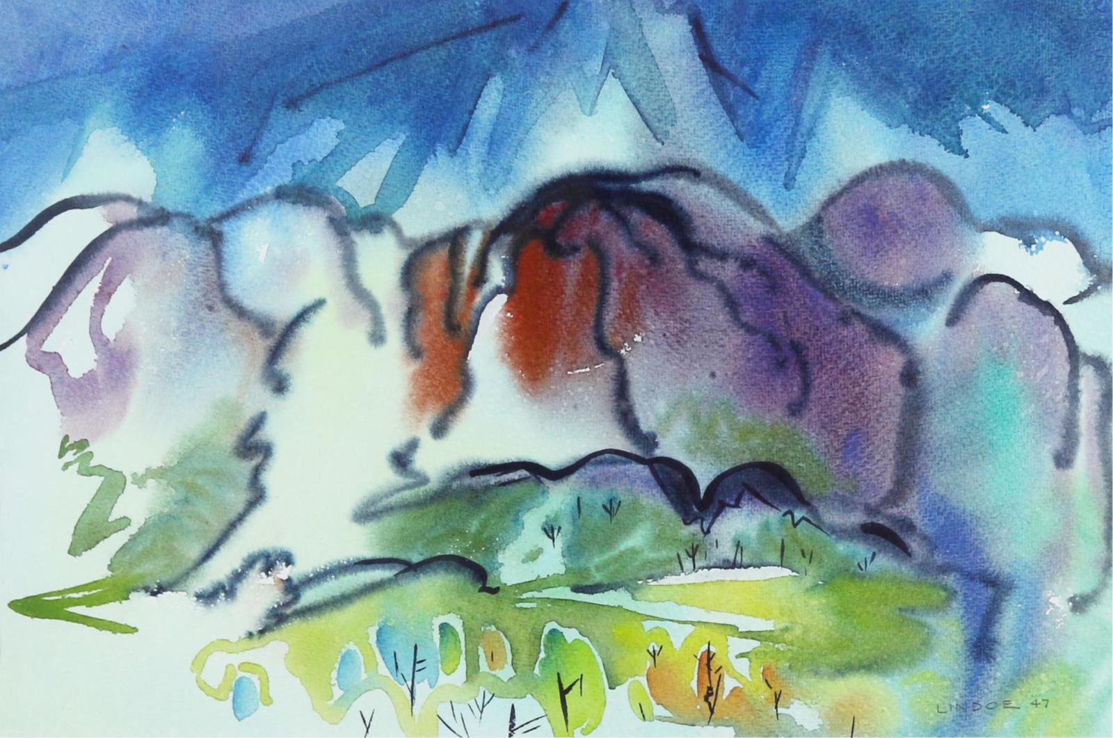 Luke Orton Lindoe: FOOTHILLS REMEMBERED - Hodgins Art Auctions Ltd.