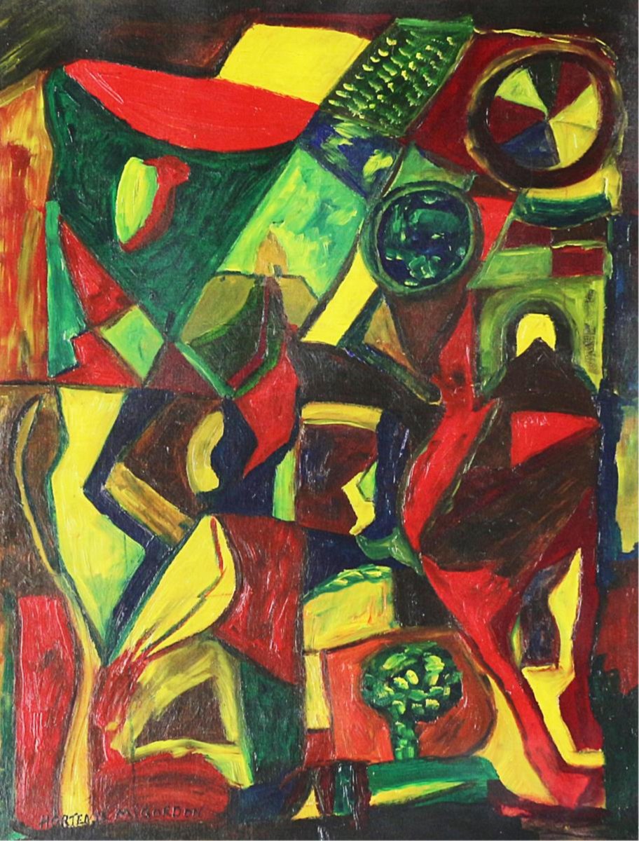 Hortense Mattice Gordon: ABSTRACT COMPOSITION - Hodgins Art Auctions Ltd.