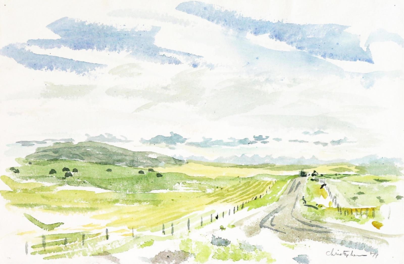 Ken Christopher: A FOOTHILLS LANDSCAPE - Hodgins Art Auctions Ltd.