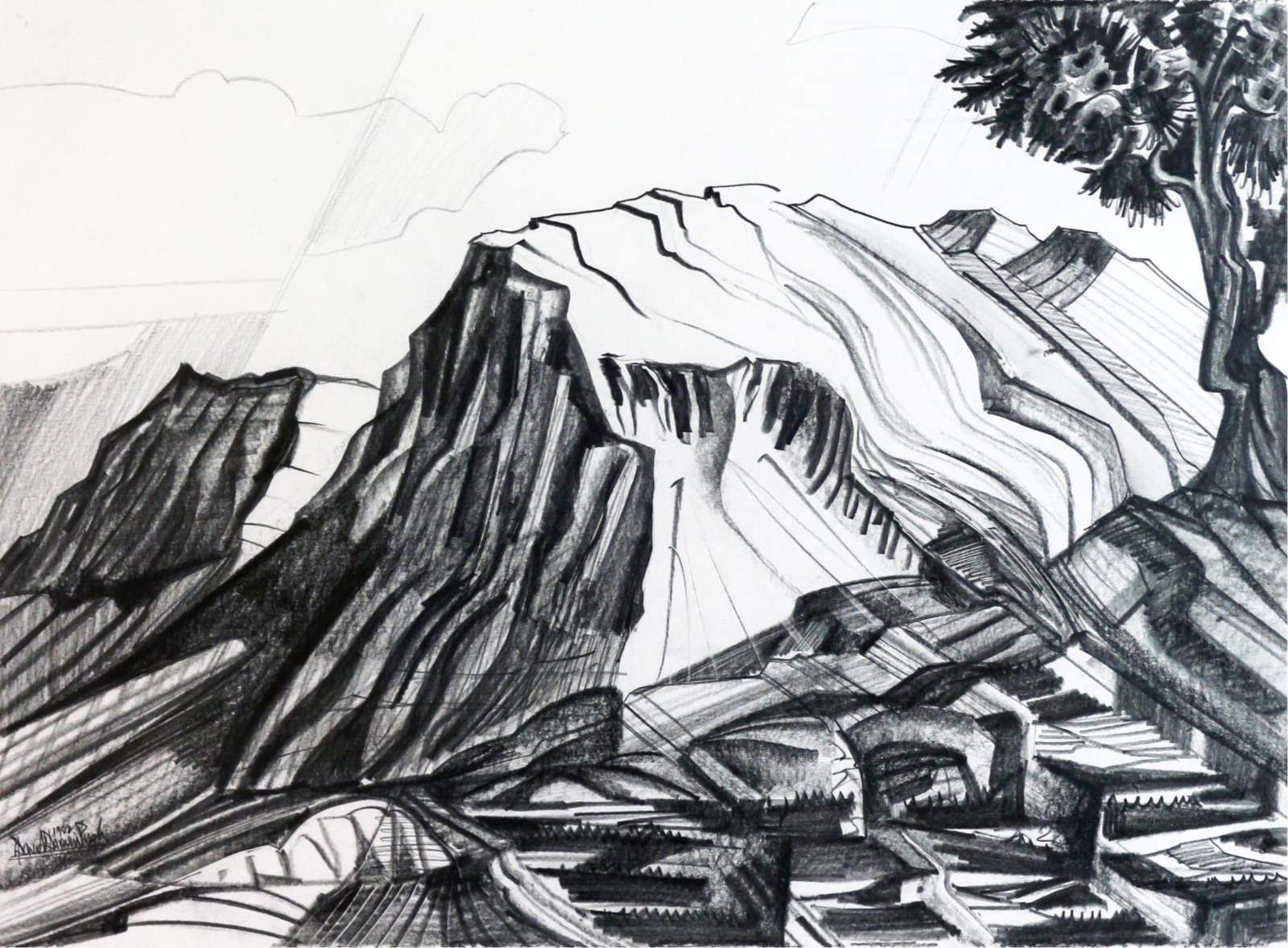 David Pugh: MOUNTAIN LANDSCAPE - Hodgins Art Auctions Ltd.