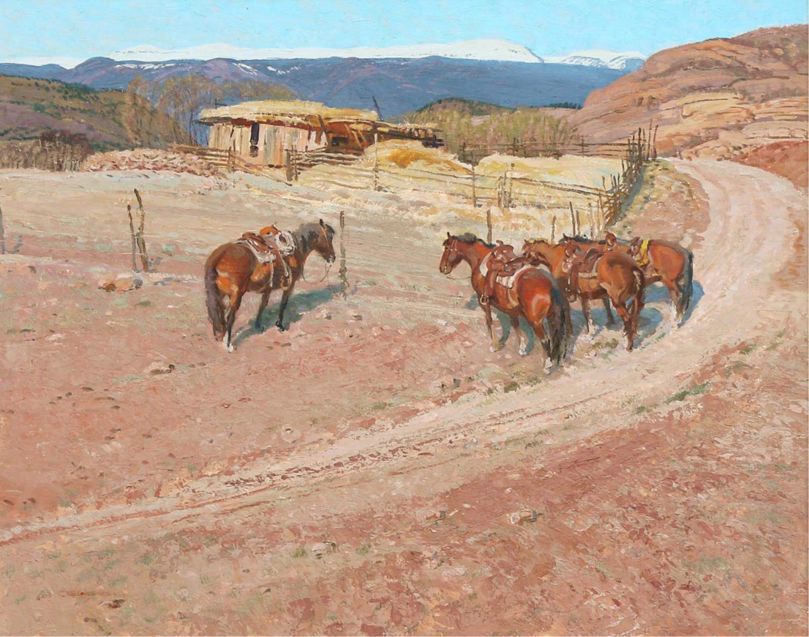 Robert Elmer Lougheed: THE CARD GAME - Hodgins Art Auctions Ltd.