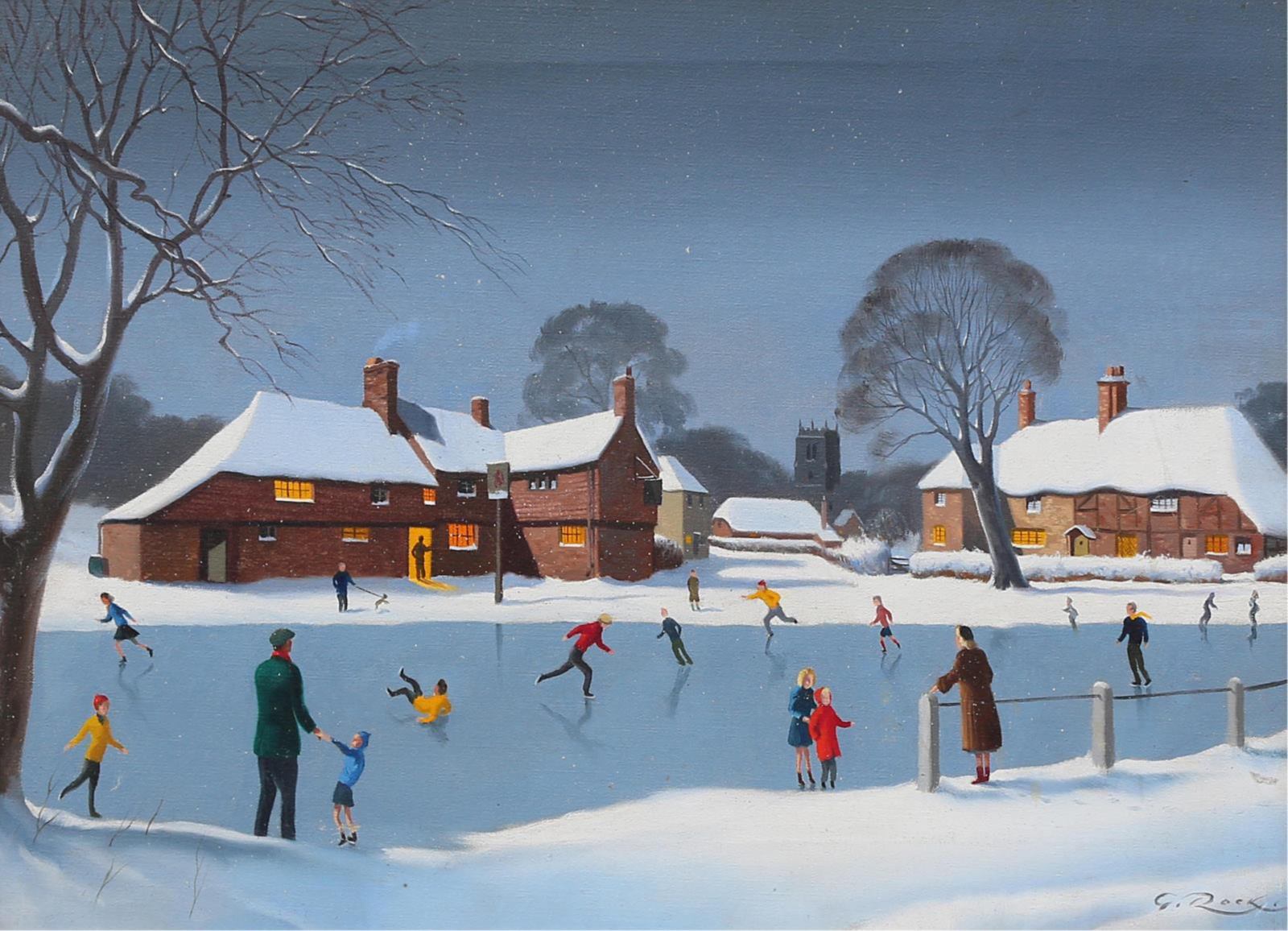 Geoffrey Allan Rock: EVENING SKATE - Hodgins Art Auctions Ltd.