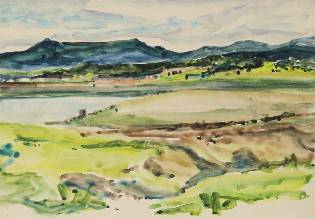 Wynona Croft Mulcaster: DISTANT HILLS - Hodgins Art Auctions Ltd.