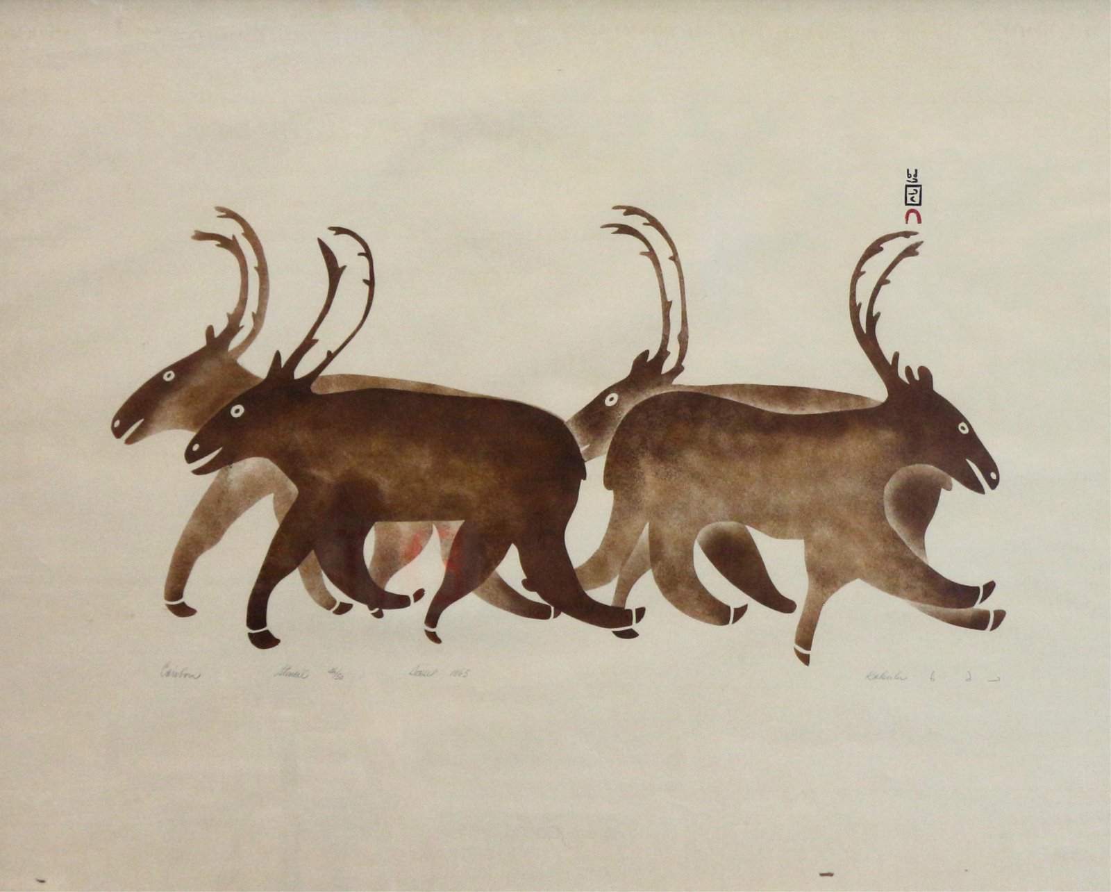 Kakulu Saggiaktok (Sagiatuk): CARIBOU - Hodgins Art Auctions Ltd.