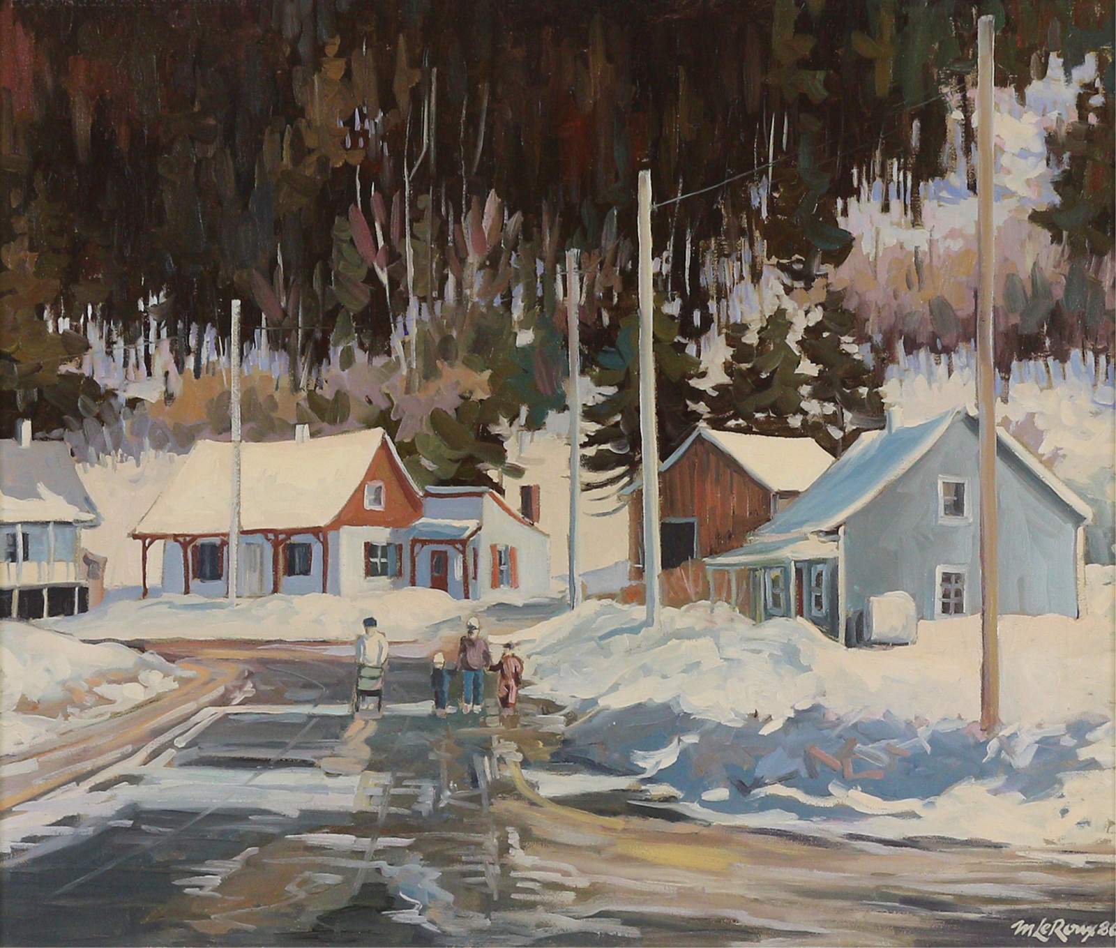 Michel Leroux: VILLAGE DE ST-COME - Hodgins Art Auctions Ltd.