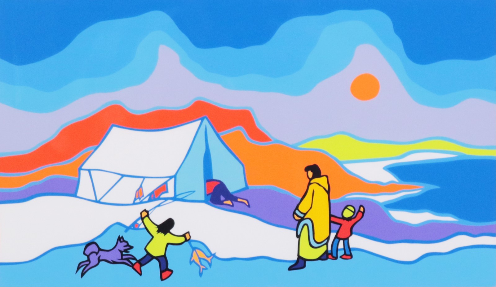 Ted Harrison: NORTHERN CAMP - Hodgins Art Auctions Ltd.