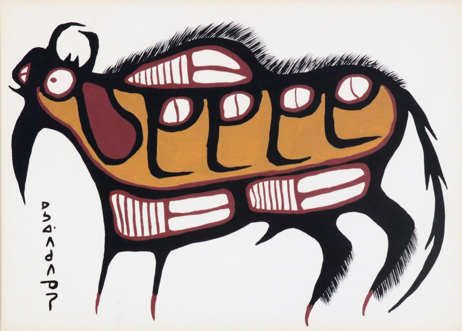 Norval Morrisseau: BUFFALO SPIRIT - Hodgins Art Auctions Ltd.