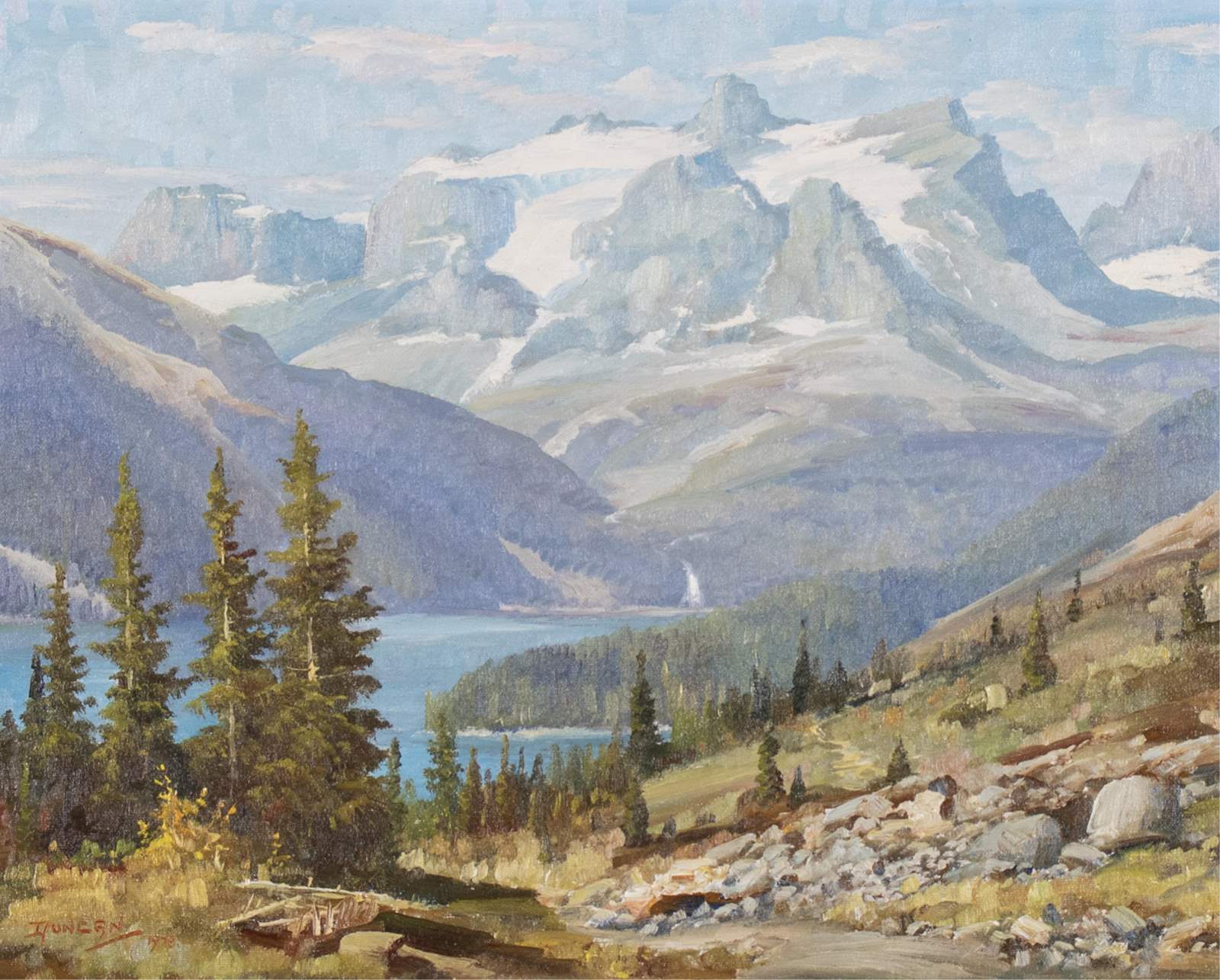 Duncan Mackinnon Crockford: TRAIL OVERLOOKING GLACIER-CAPPED PEAKS ...