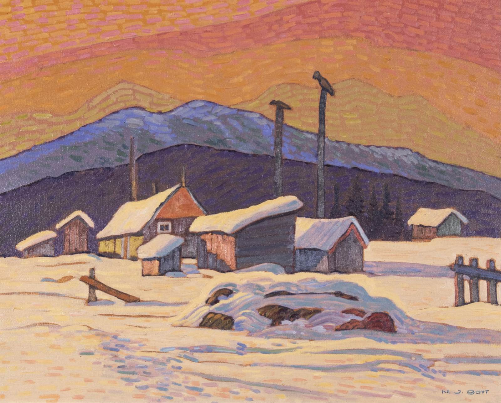 Nicholas Johannes Bott: INDIAN WINTER - Hodgins Art Auctions Ltd.