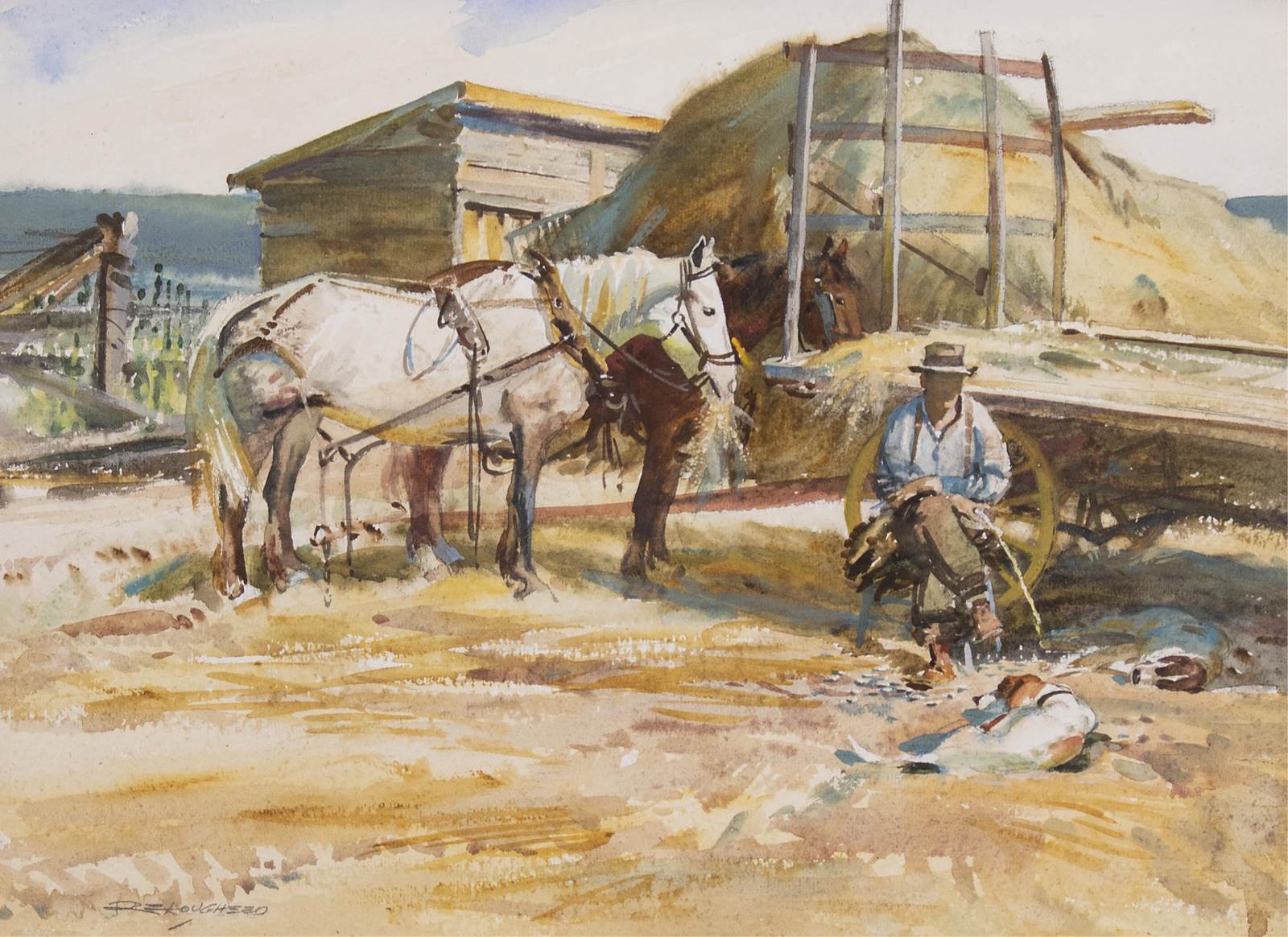 Robert Elmer Lougheed: MR. CORBETT'S BAY AND GREY - Hodgins Art ...