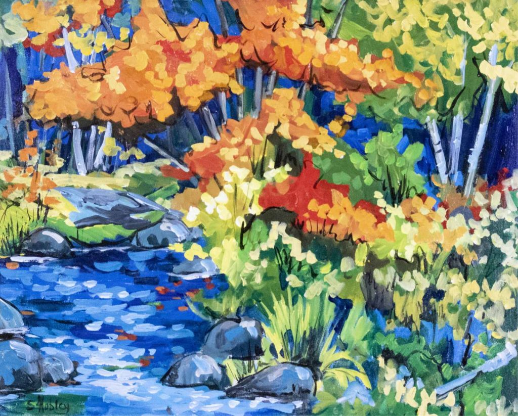 Susan Hubley: AUTUMN WALK - Hodgins Art Auctions Ltd.