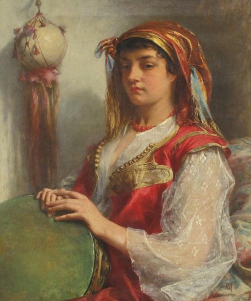 Alfred W. Elmore: AN EASTERN MODEL - Hodgins Art Auctions Ltd.