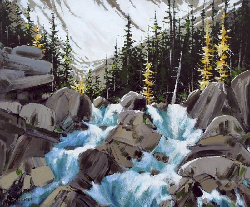 Allan Dunfield: NEAR THE SOURCE (YOHO NATIONAL PARK) - Hodgins Art ...