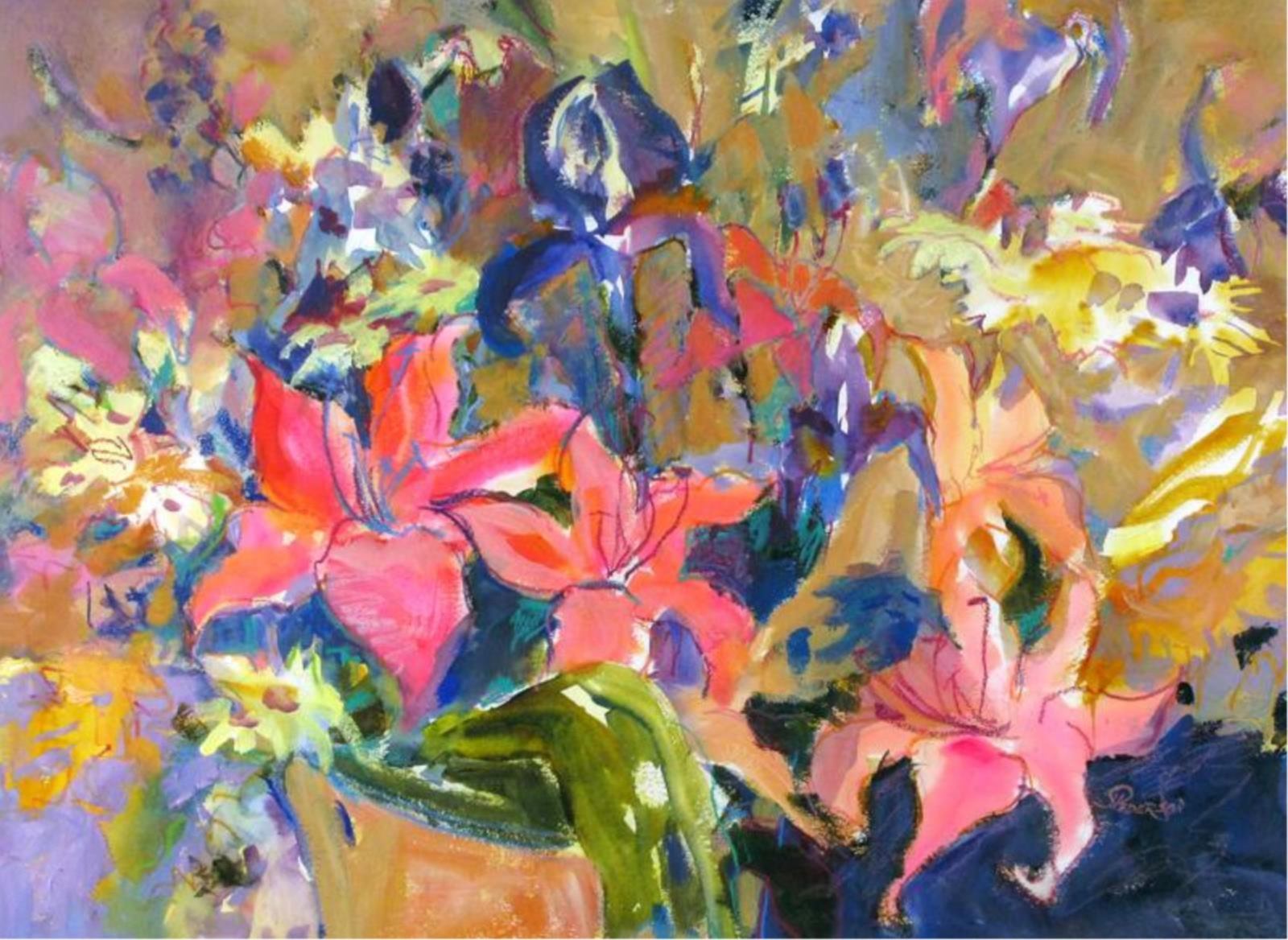 Jean Pederson: FLORAL COMPOSITION - Hodgins Art Auctions Ltd.