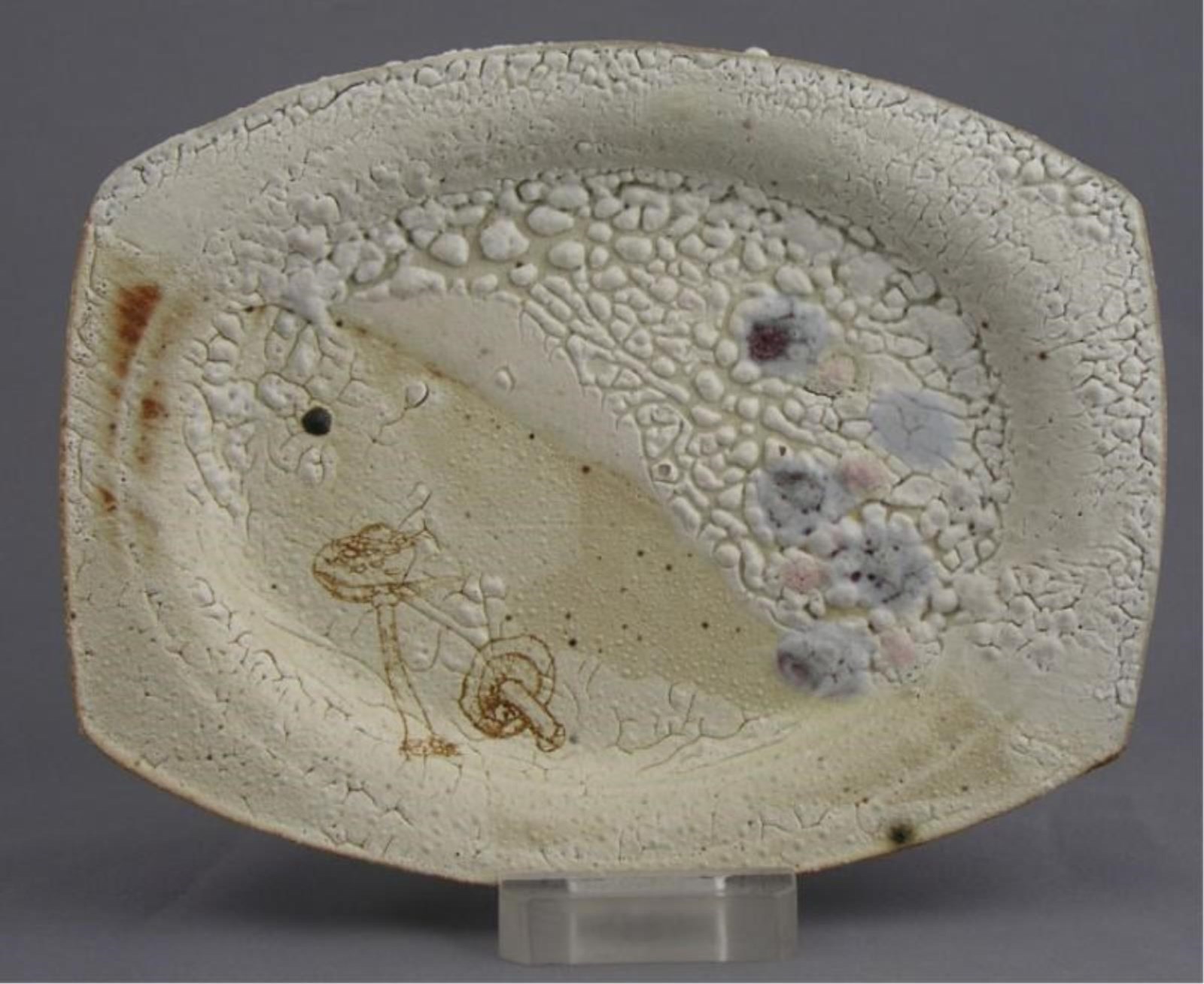 John Chalke: RECTANGULAR DISH WITH MUSHROOM PATTERN - Hodgins Art ...