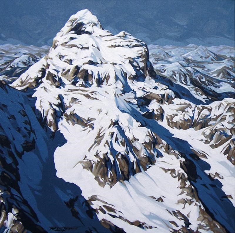 Rene Thibault: ABOVE MOUNT ASSINIBOINE #4 - Hodgins Art Auctions Ltd.