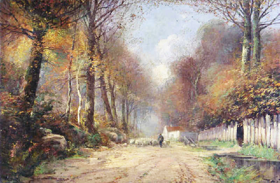 Franz Van Diest: UNTITLED; HEADING HOME WITH THE FLOCK - Hodgins Art ...