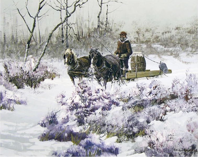 Michael Lonechild: GOING FOR SOME WATER - Hodgins Art Auctions Ltd.