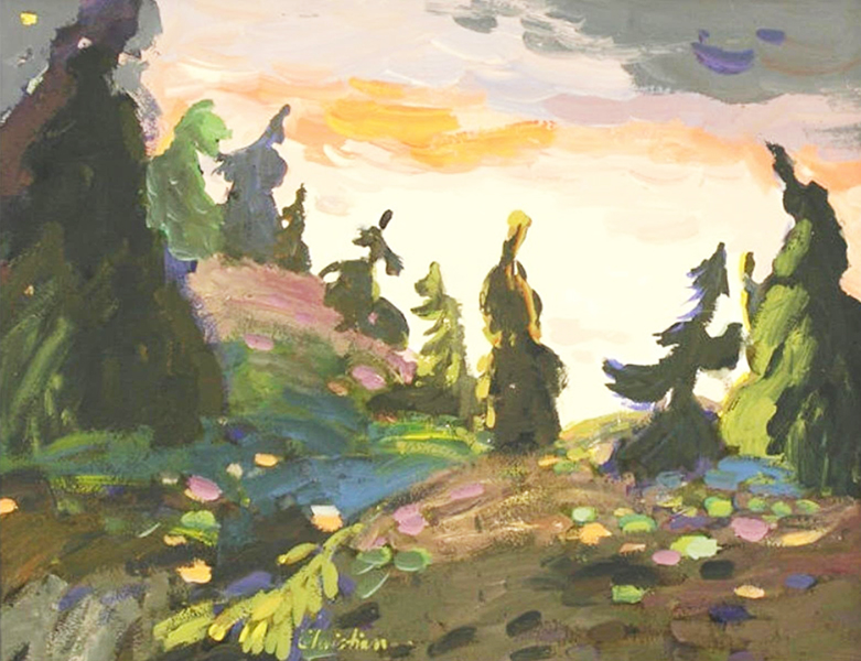 Sharon Christian: IT'S TWILIGHT IN THE FOREST - Hodgins Art Auctions Ltd.