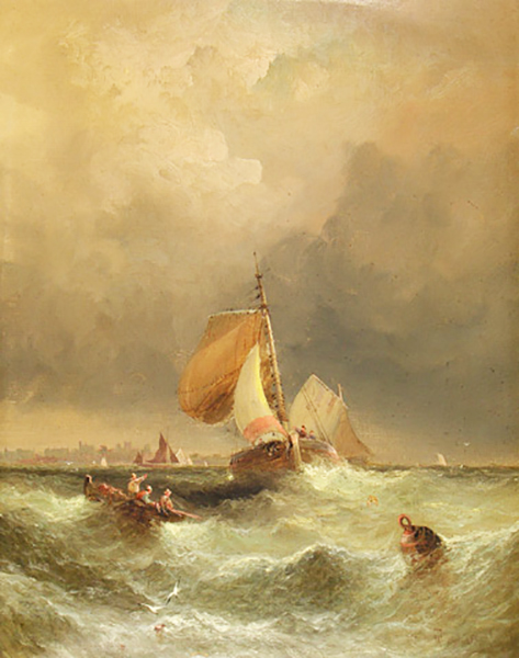 William Anslow Thornley: UNTITLED (MARINESCAPE) - Hodgins Art Auctions Ltd.