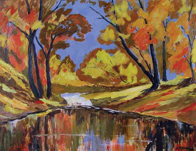 Janet Mitchell: UNTITLED (AUTUMN LANDSCAPE) - Hodgins Art Auctions Ltd.