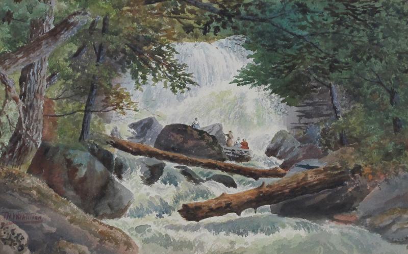 Thomas Harrison Wilkinson: WATCHING THE WATERFALL - Hodgins Art Auction