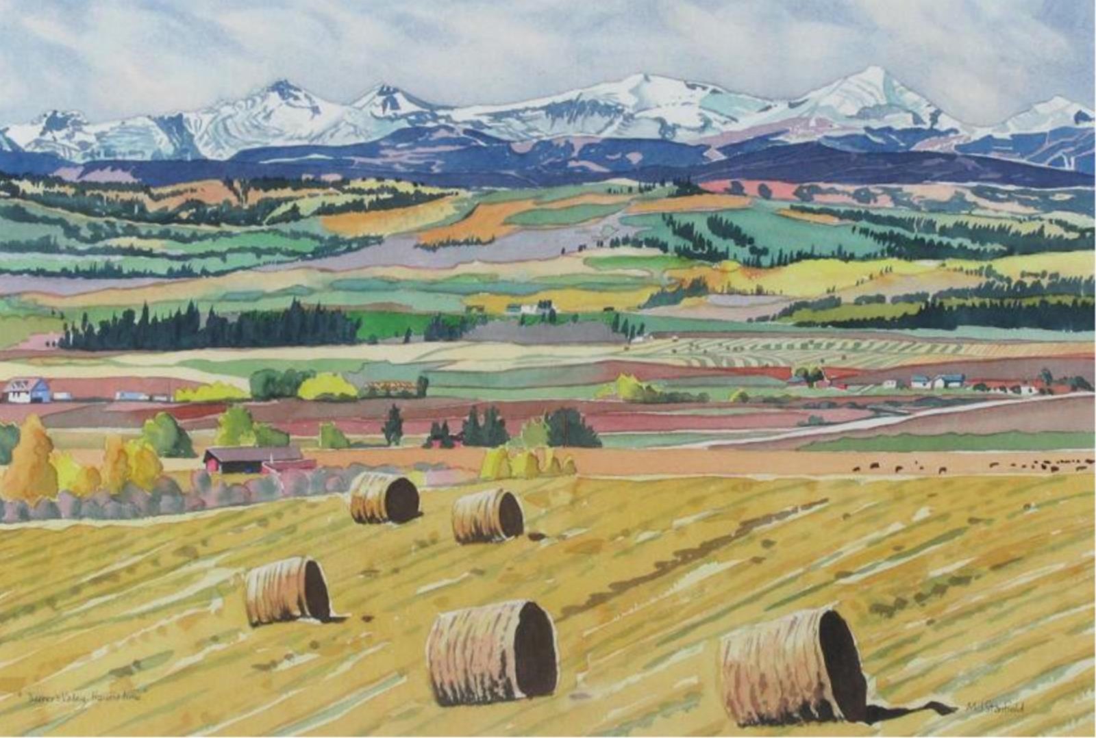 Michael J. Stanfield: TURNER'S VALLEY, HARVEST TIME - Hodgins Art Auctions
