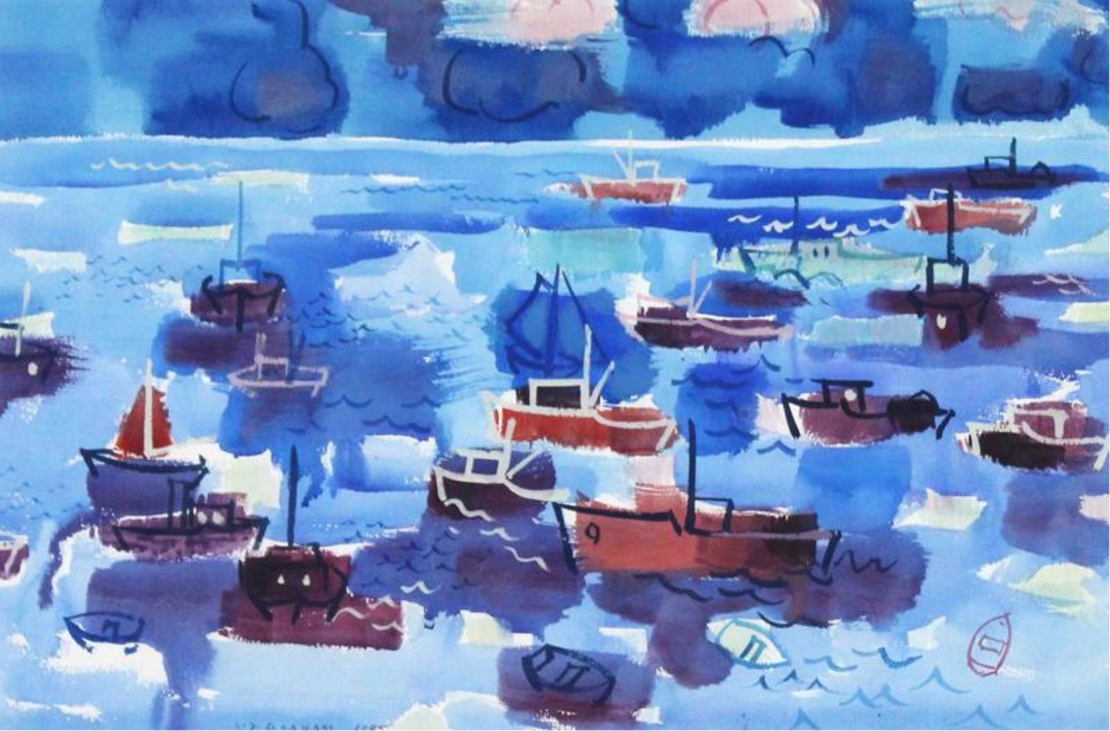 Colin D. Graham: BOUNCING ON THE WAVES - Hodgins Art Auction