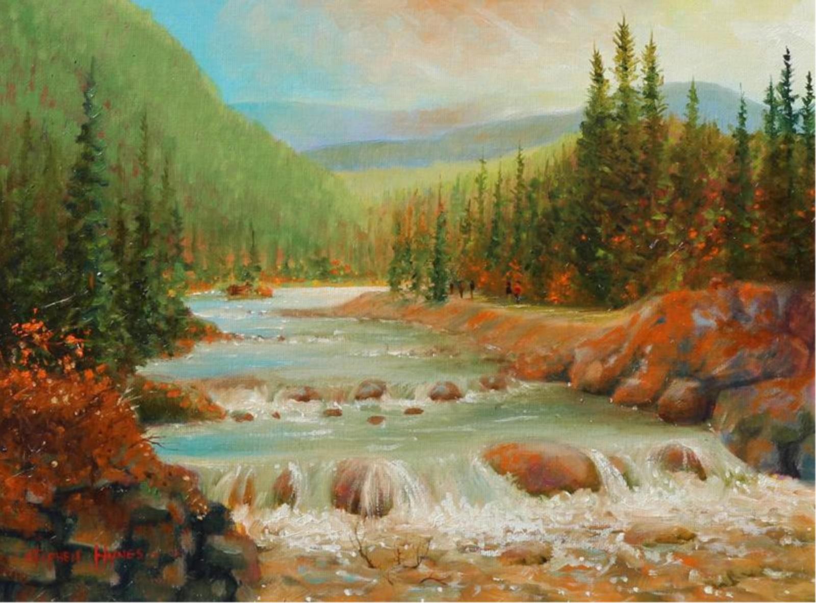Stephen Hynes: TEAGAN'S VIEW OF THE ELBOW - Hodgins Art Auctions