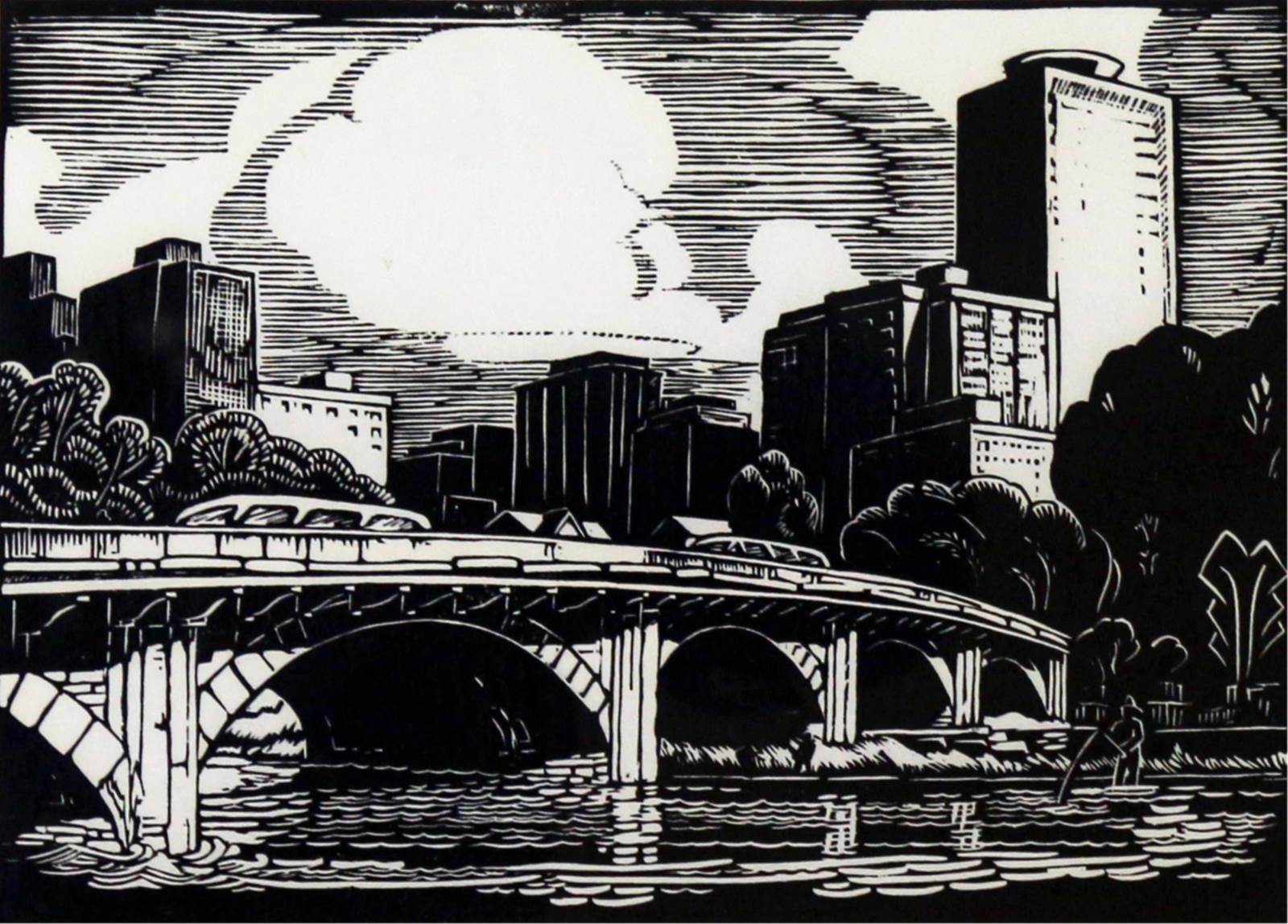 Margaret Dorothy Shelton: LOUISE BRIDGE, CALGARY - Hodgins Art Auctions