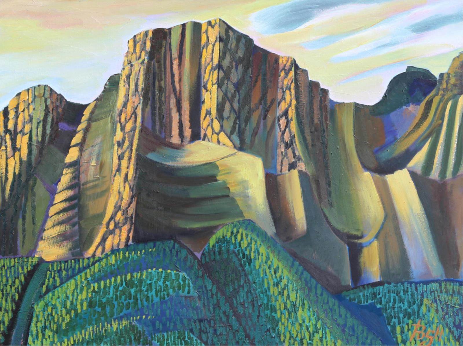 David Pugh: MOUNTAIN SUNSET - Hodgins Art Auction