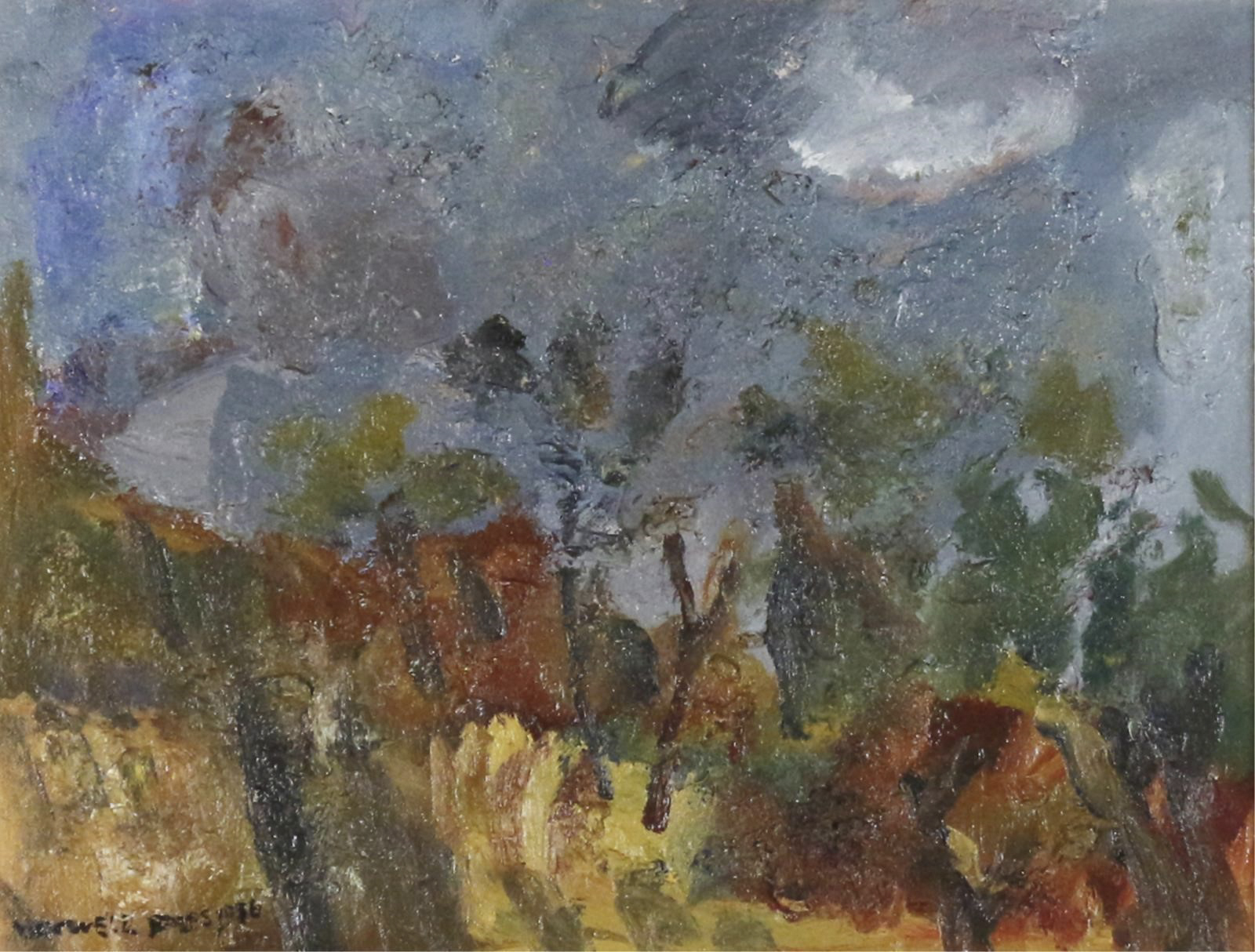 Maxwell Bennett Bates: STORMY DAY - Hodgins Art Auction