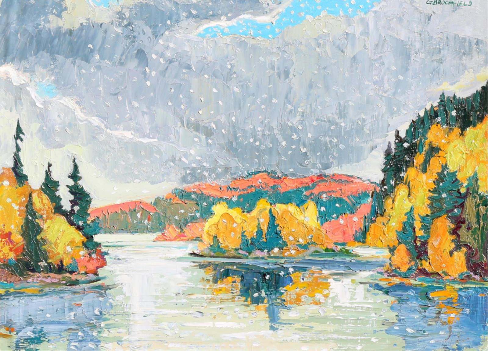 Adolphus George Broomfield: FIRST SNOW, OXTONGUE LAKE, ALGONQUIN PARK ...