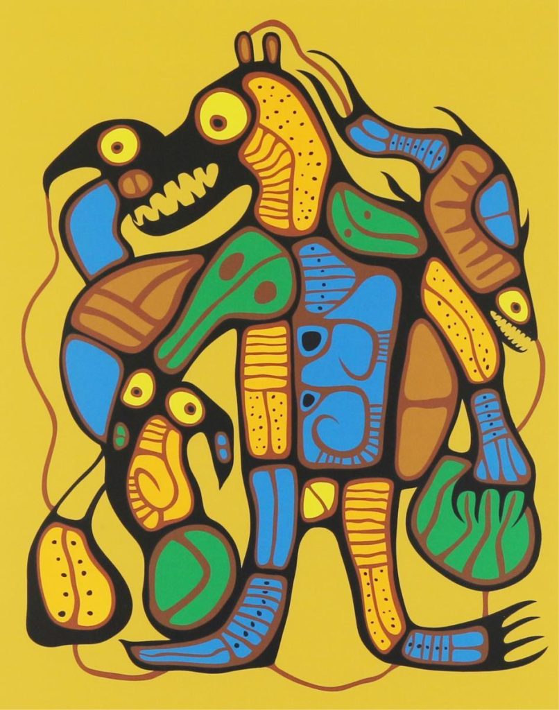Norval Morrisseau: METAMORPHOSIS - MAN INTO BEAR - Hodgins Art Auctions
