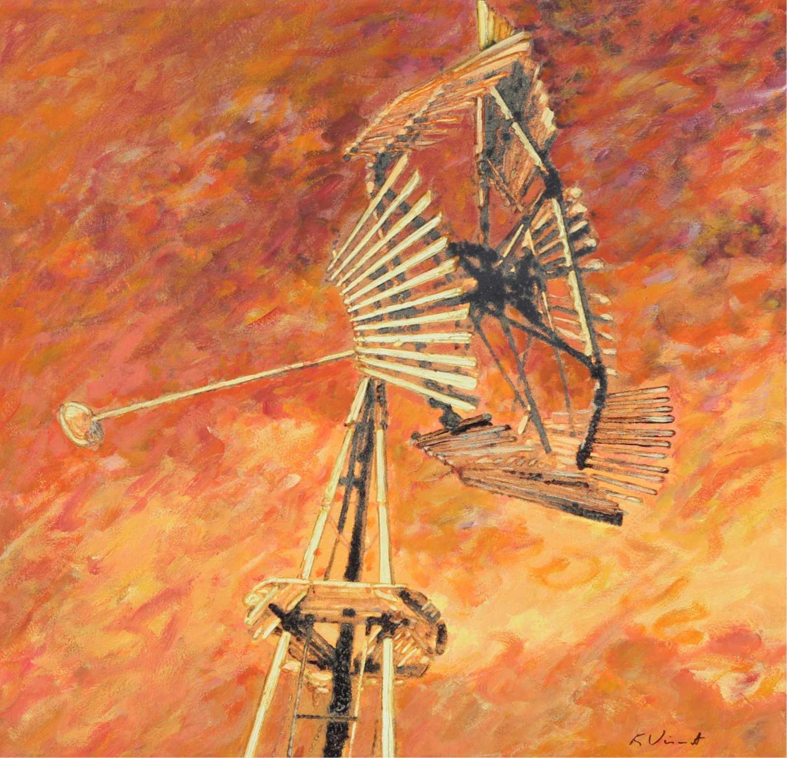 Ken Vincent: WINDMILL #541 - Hodgins Art Auction