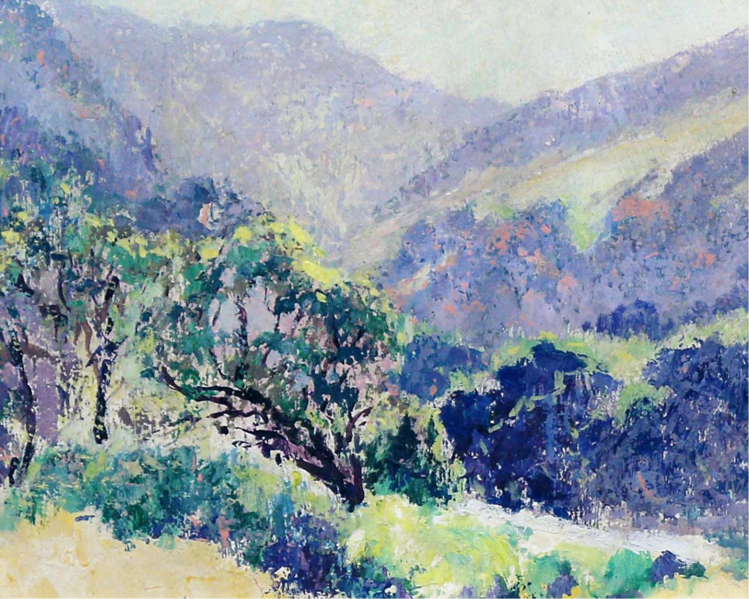 William Henry Clapp: HILLSIDE BRUSH - Hodgins Art Auction