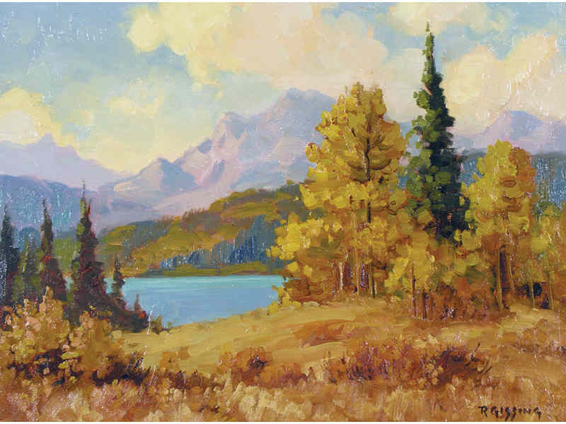 Roland Gissing: AUTUMN NEAR MORLEY, ALBERTA - Hodgins Art Auctions