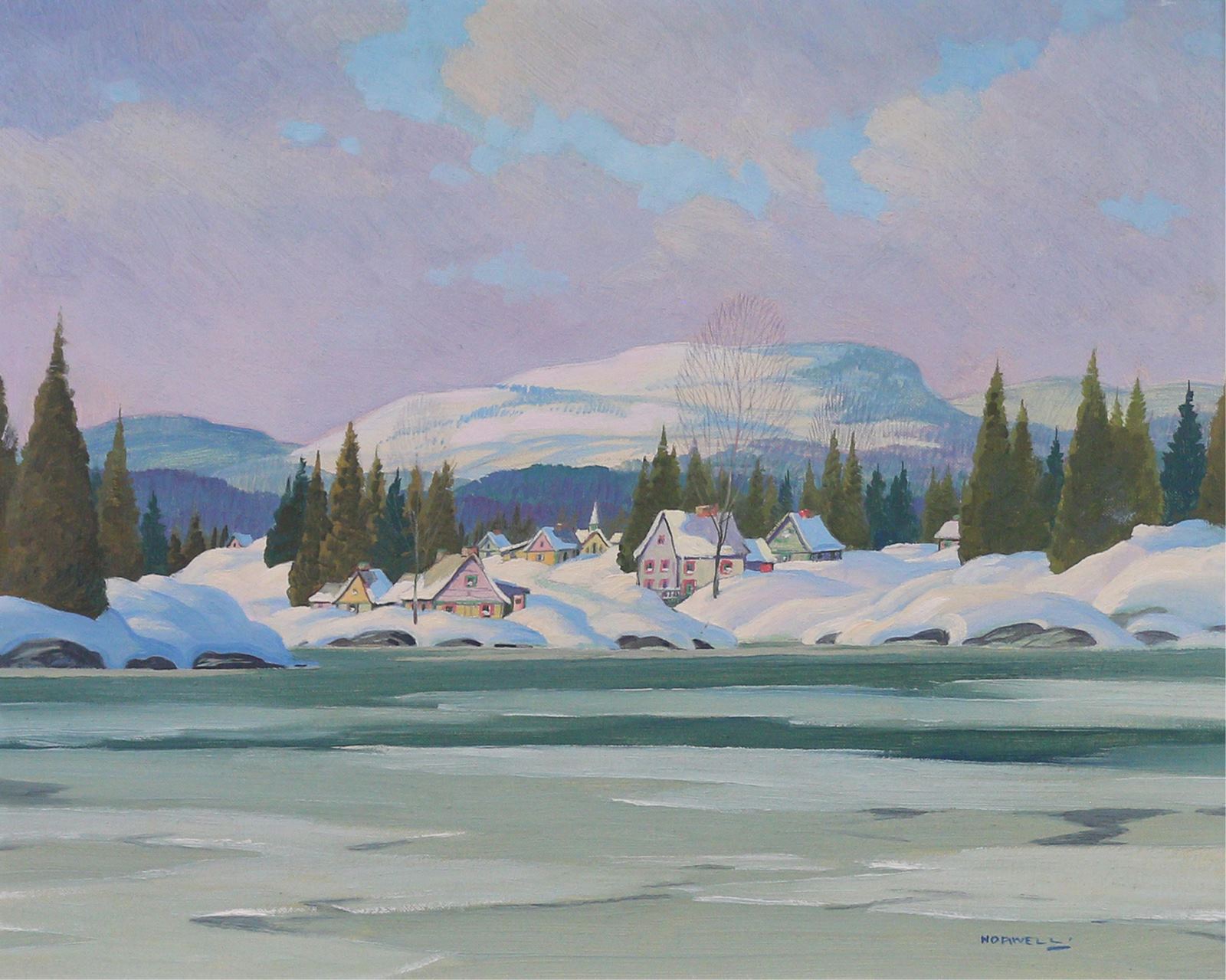 Graham Noble Norwell: WINTER IN THE LAURENTIANS - Hodgins Art Auction
