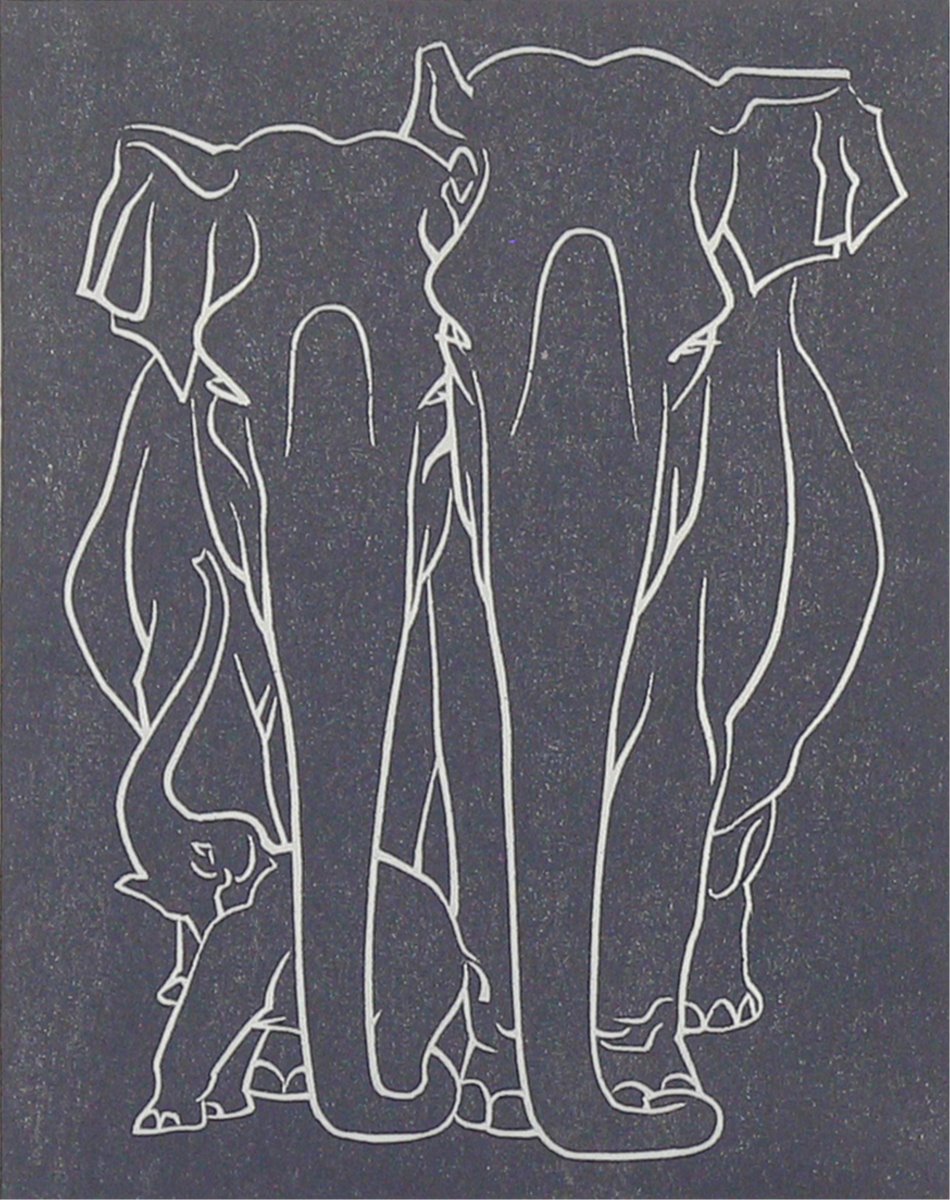 Illingworth Holey (Buck) Kerr: ELEPHANT FAMILY - Hodgins Art Auctions