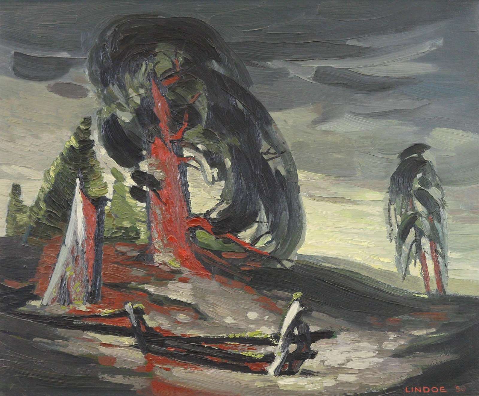 Luke Orton Lindoe: PONDEROSA PINE, DOUGLAS LAKE - Hodgins Art Auctions
