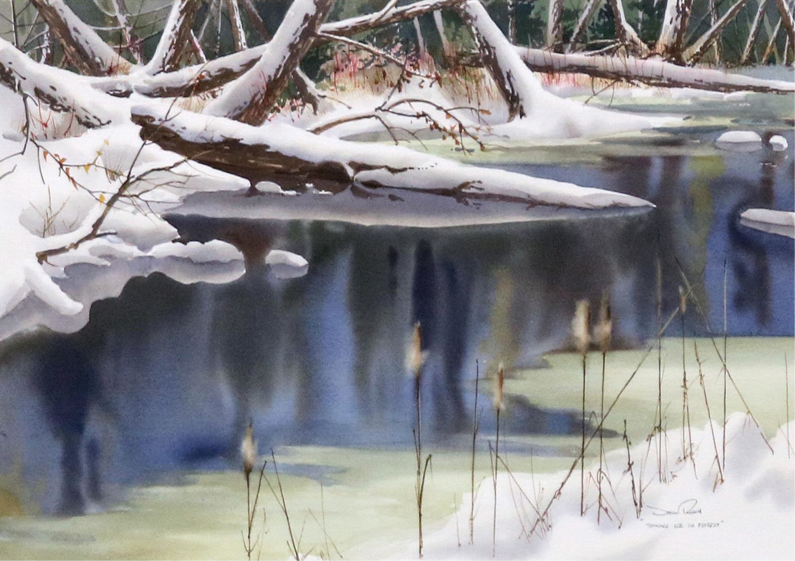 Jack Reid: SPRING ICE IN FOREST - Hodgins Art Auctions