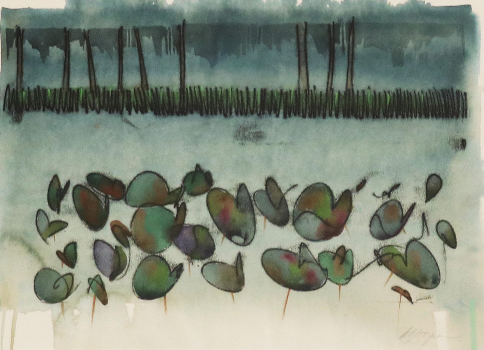 Ted Godwin: LILY PADS #10 - Hodgins Art Auction