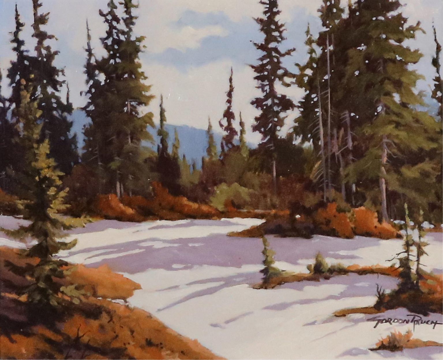 Gordon Kenneth Rauch: SNOW SHADOWS - Hodgins Art Auction