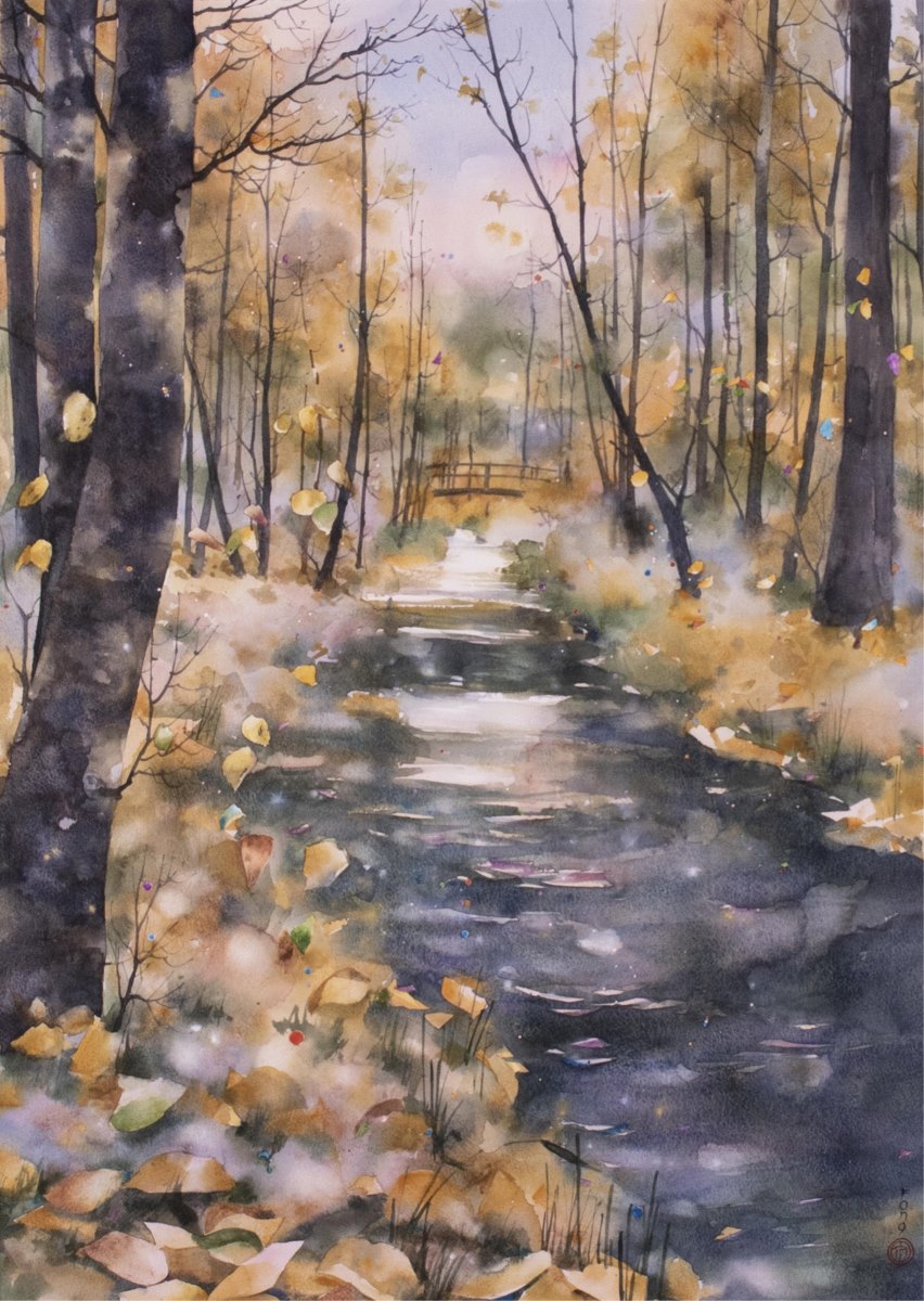 Alex Fong: AUTUMN STREAM - Hodgins Art Auction