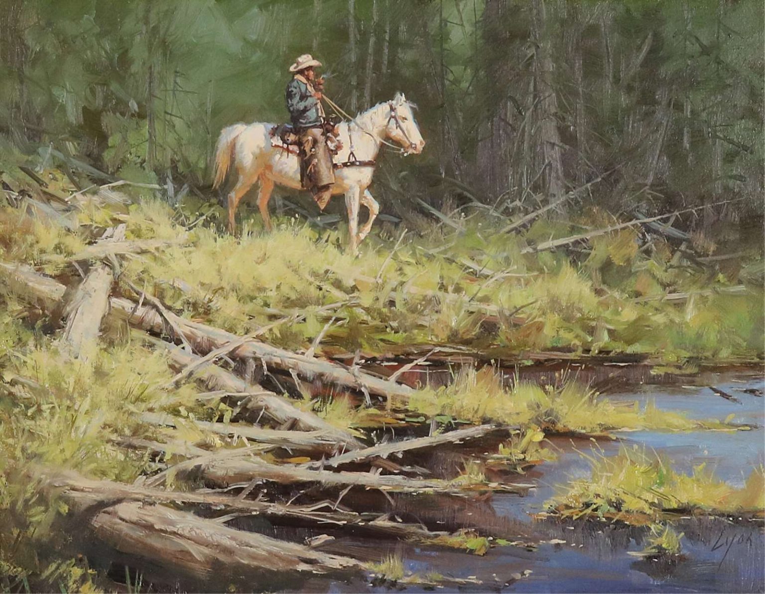 Harold Lloyd Lyon: FOREST TRAIL - Hodgins Art Auctions