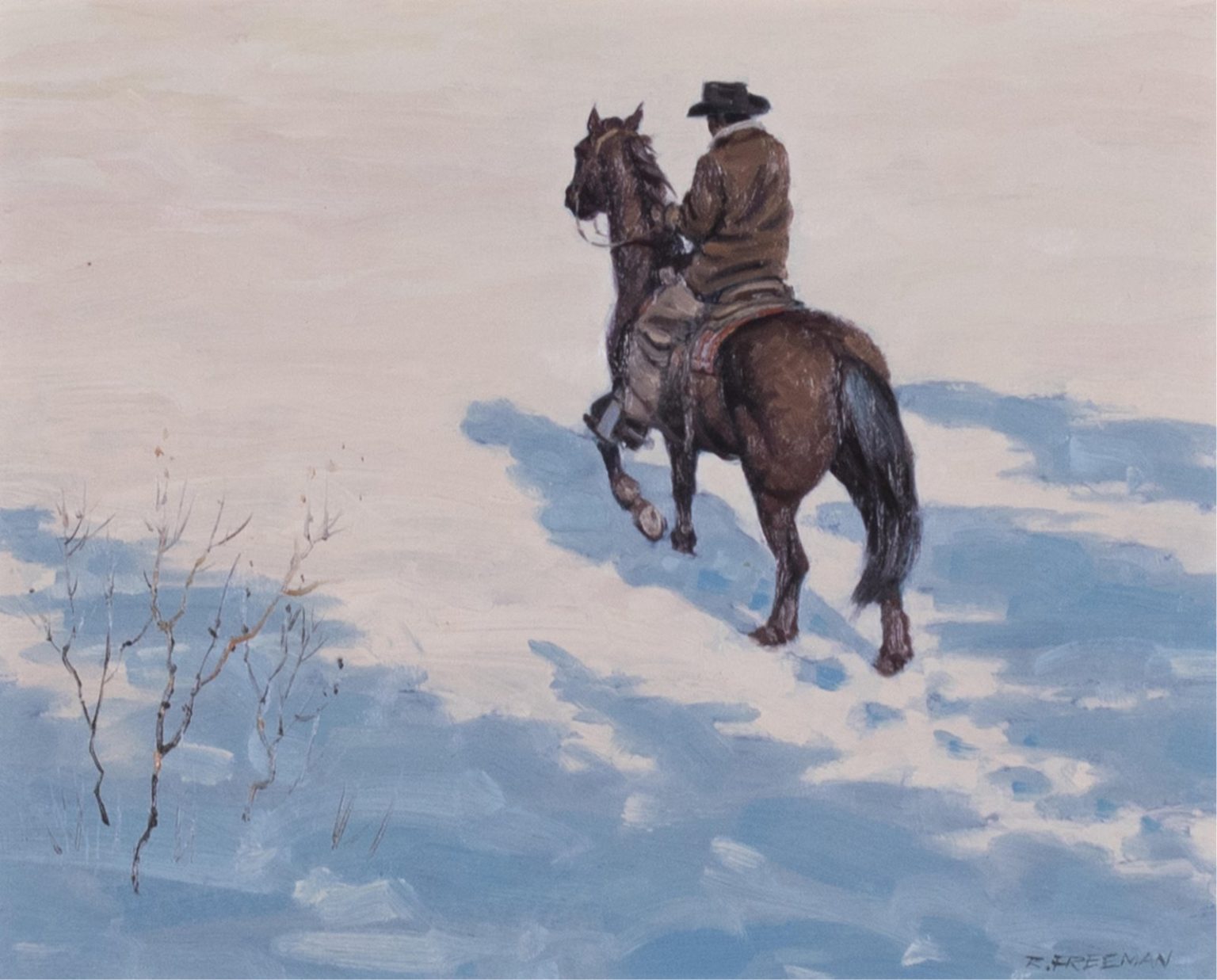 Richard Audley (Dick) Freeman: BLUE SHADOWS - Hodgins Art Auctions